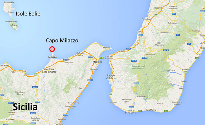 Cartoleria Filoramo Milazzo Sicily Map